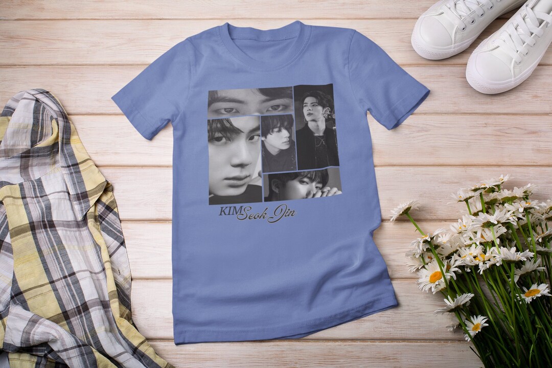 Kim Seokjin T-shirt, BTS Shirt, Photos of Jin Shirt, Bangtan Shirt, K-pop Lovers' Shirt, Gift ...