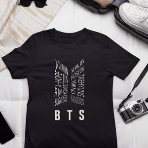 BTS Members Names Shirt, BTS Logo Shirt, Bts Army Logo - BTS Png - Army ...