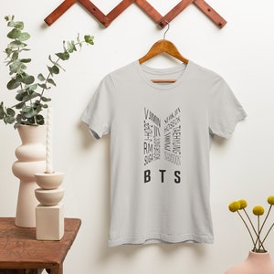 BTS Members Names Shirt, BTS Logo Shirt, Bts Army Logo - BTS Png - Army ...