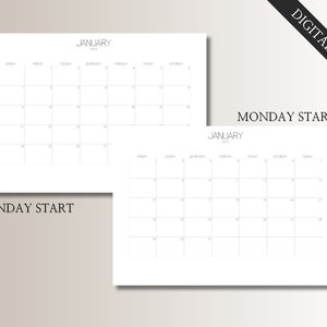 2024 Calendar Minimalist Design A4 and A5 - Etsy