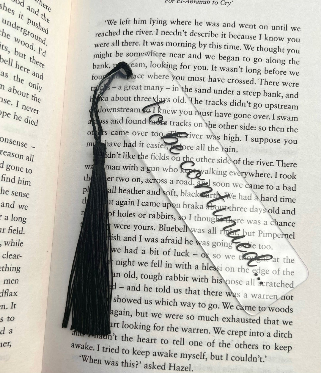 To Be Continued... Clear Acrylic Bookmark / Handmade Personalised ...