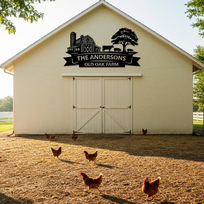 Custom Farmhouse Sign, Ranch Outdoor Wall Art, Barn Wall Decor, Country ...