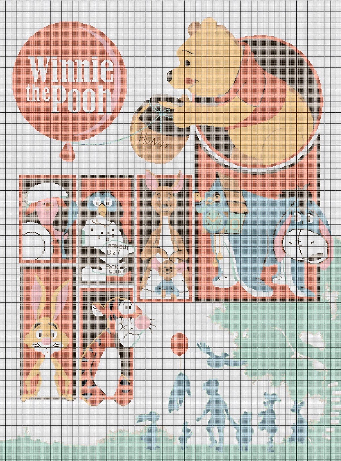 Winnie the Pooh Cross Stitch Pattern - Etsy