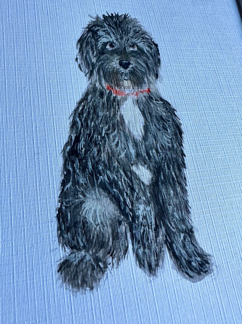 Original Handpainted Labradoodle or Bearded Collie or Sheepadoodle ...