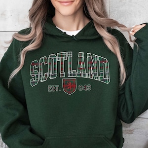 Scotland Varsity Hoodie Scotland Sweatshirt Plaid Sweatshirt Scottish ...