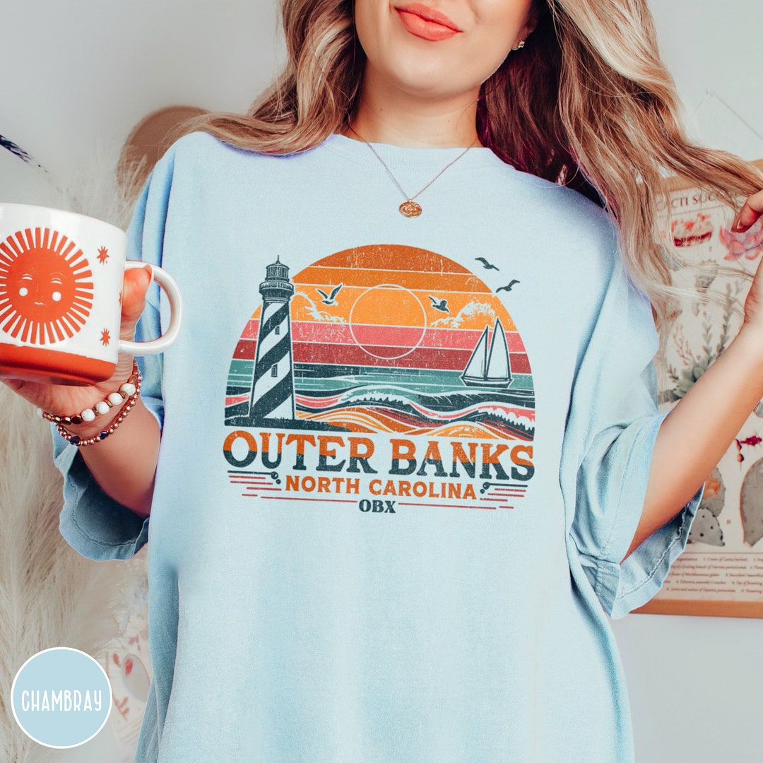 OBX Shirt Outer Banks Shirt Outer Banks North Carolina Shirt Beach Tee ...