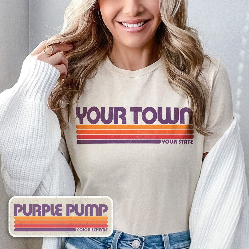 Personalized Hometown Shirt Custom Retro Vintage Shirt Custom City Town ...