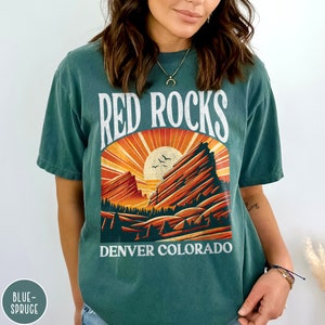 Red Rocks Colorado Shirt Music Festival Tee Denver Colorado Crewneck ...