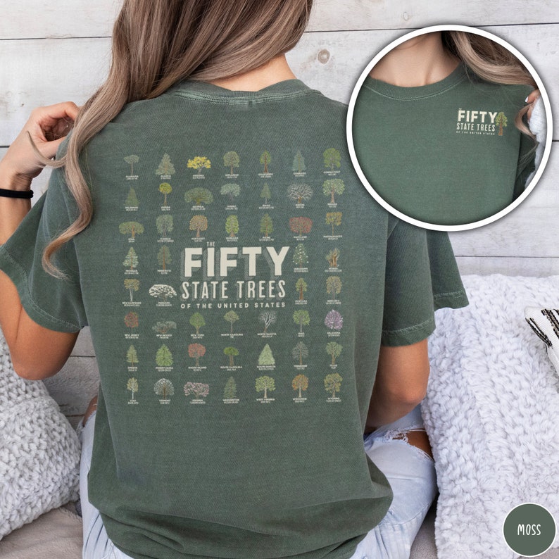 50 State Tree Lover Shirt Forester T-shirt Comfort Colors Nature ...