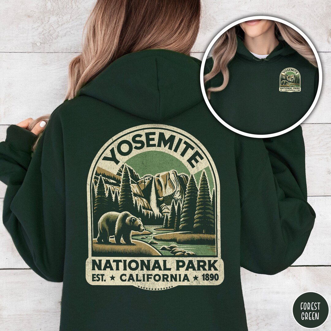 Yosemite National Park Hoodie Vintage Yosemite Sweatshirt California ...