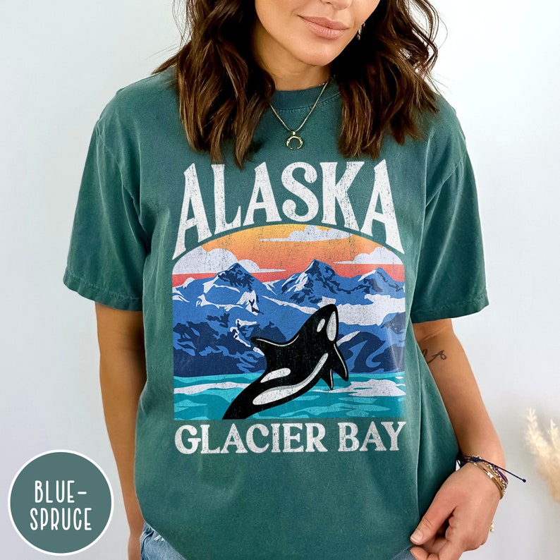 Alaska Shirt, Alaska Cruise Shirt, Orca Shirt, Glacier Bay National Park Shirt, Glacier Bay ...