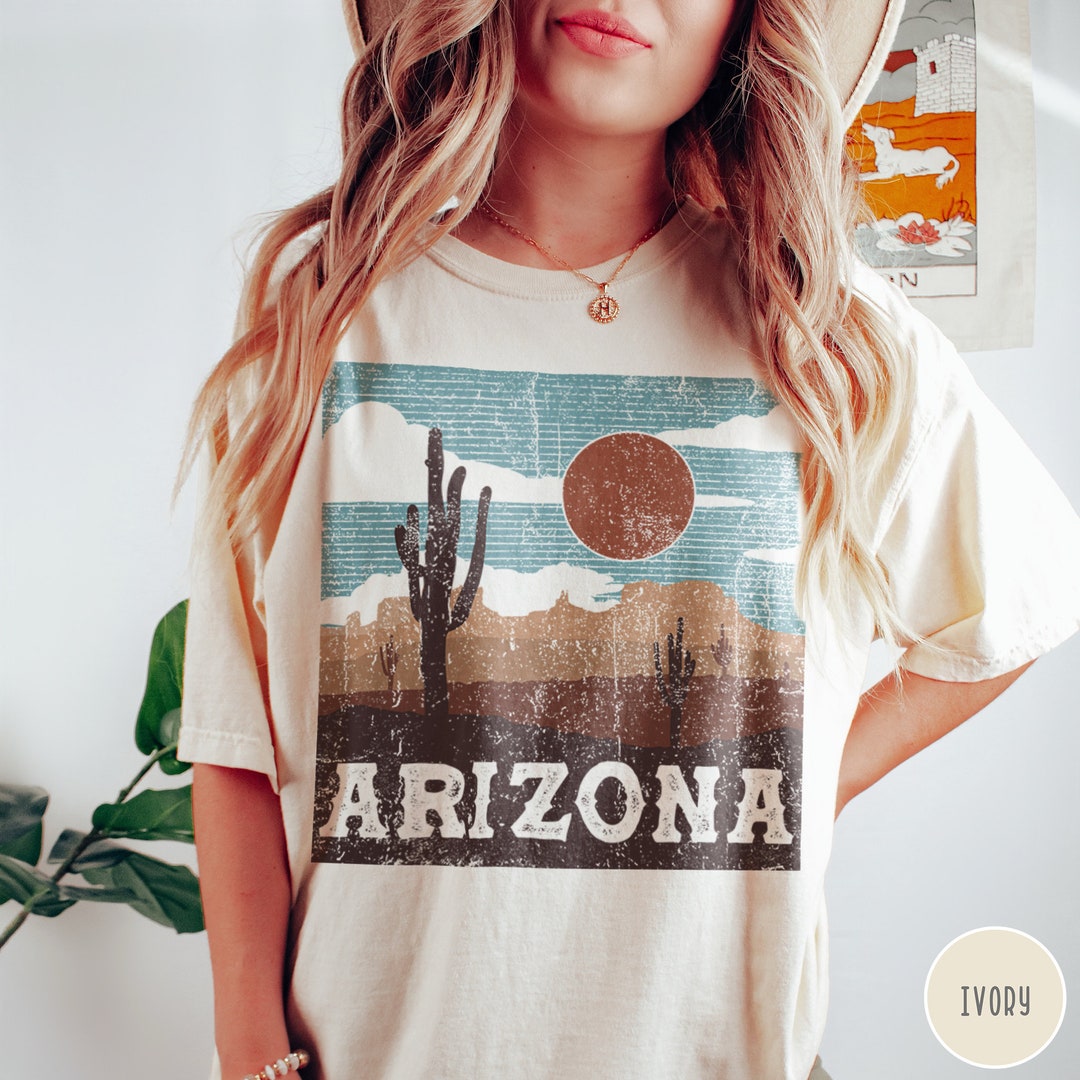 Arizona Shirt, Western Desert Shirt, Vintage Cactus Tee Shirt, Arizona ...