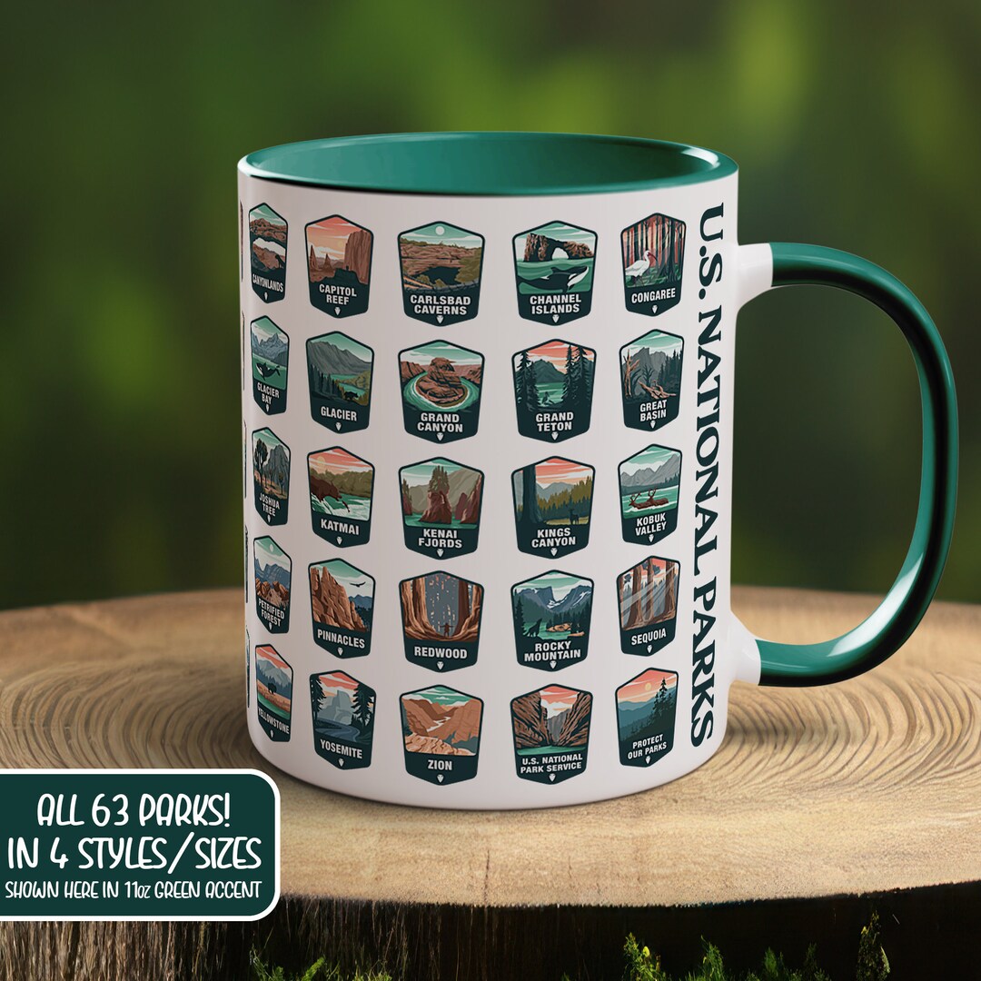 US National Parks Gift Mug for Camping Gift for Hiker Outdoors Person ...