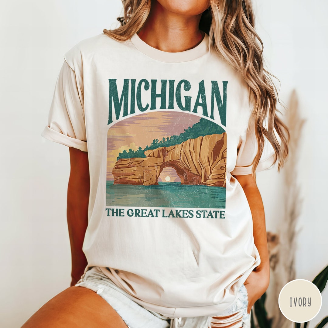 Michigan Shirt Midwest Comfort Colors Shirt Great Lakes Crewneck ...