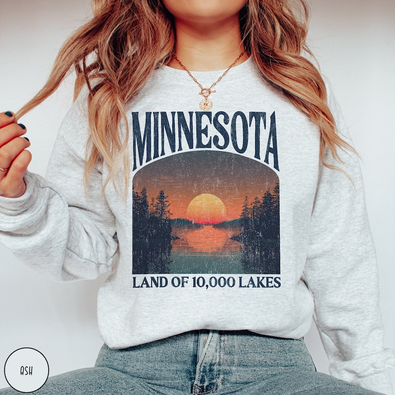 Minnesota Sweatshirt Midwest Crewneck Minnesota State Gift Midwest ...
