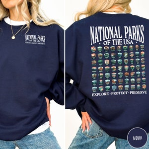 63 National Parks Sweatshirt USA National Parks Gift National Parks ...