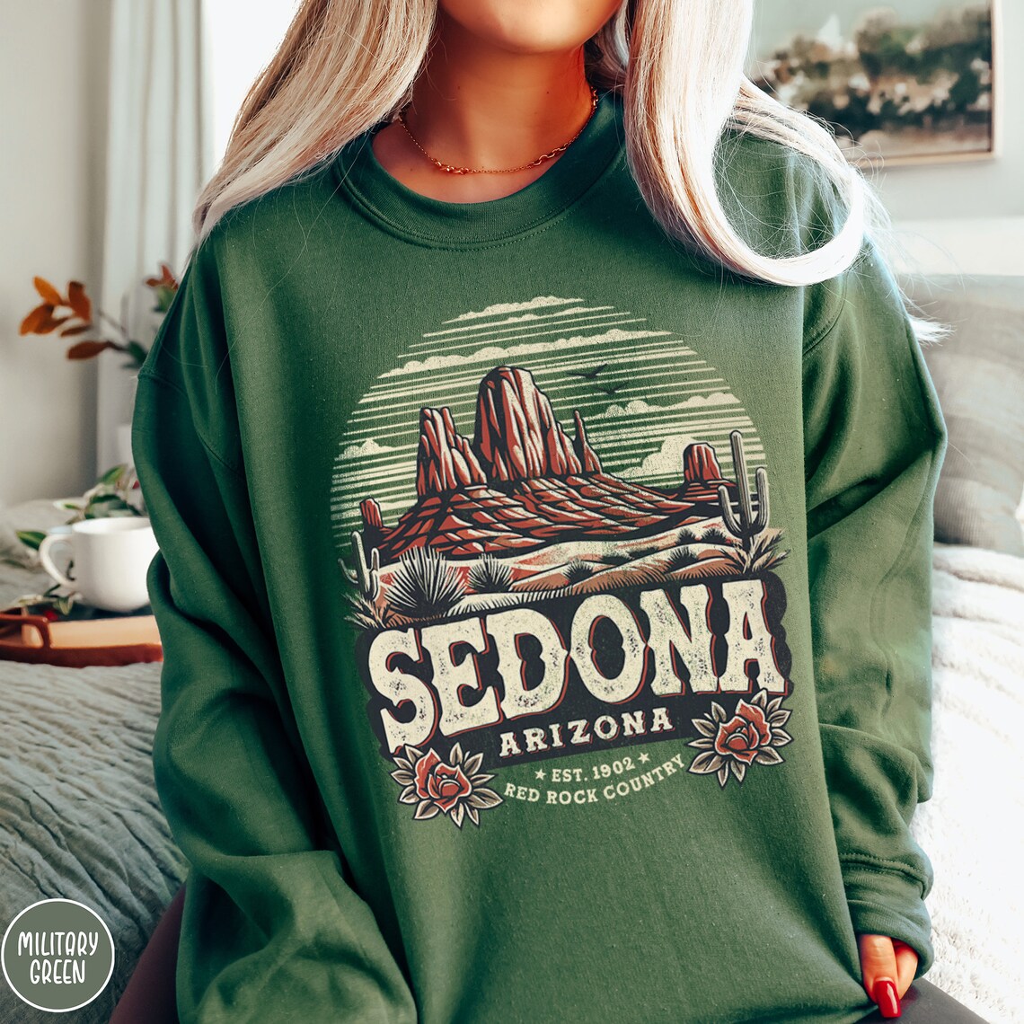 Sedona Arizona Sweatshirt Western Southwest Shirt Vintage Desert Vibes ...