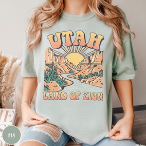 Utah Shirt Zion National Park Shirt Zion Crewneck Hiking Tee Utah State ...
