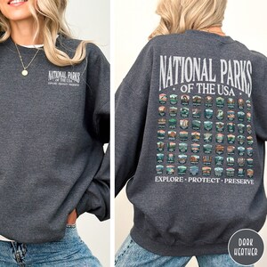 63 National Parks Sweatshirt USA National Parks Gift National Parks ...