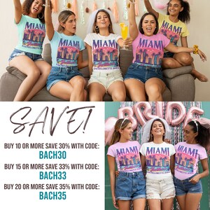 Custom Miami Bachelorette Shirts Miami Bridesmaid Proposal Miami Bach ...