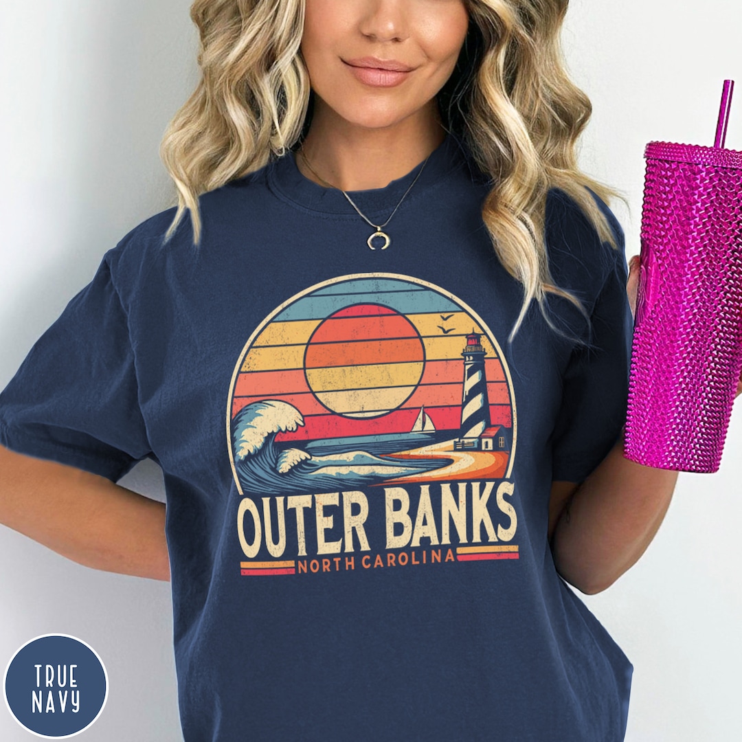 OBX Outer Banks Shirt Vintage Outerbanks NC Beach Shirt North Carolina ...