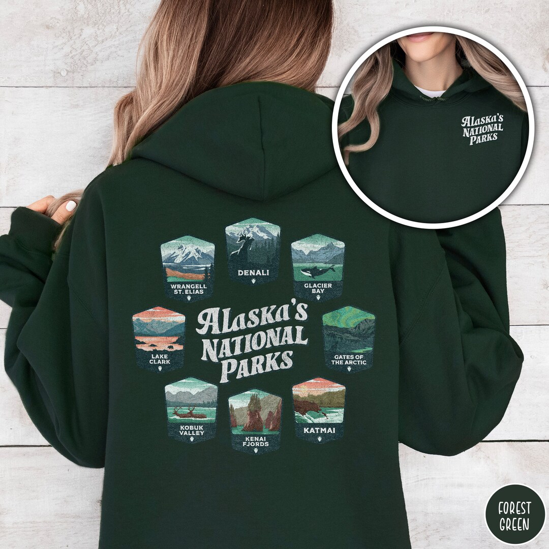 Alaska National Park Hoodie Alaska Sweatshirt Alaska Gift for Alaska ...