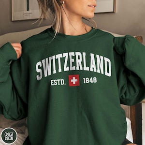 Switzerland Sweatshirt Swiss Flag Sweater Traveler Gift for Swiss ...