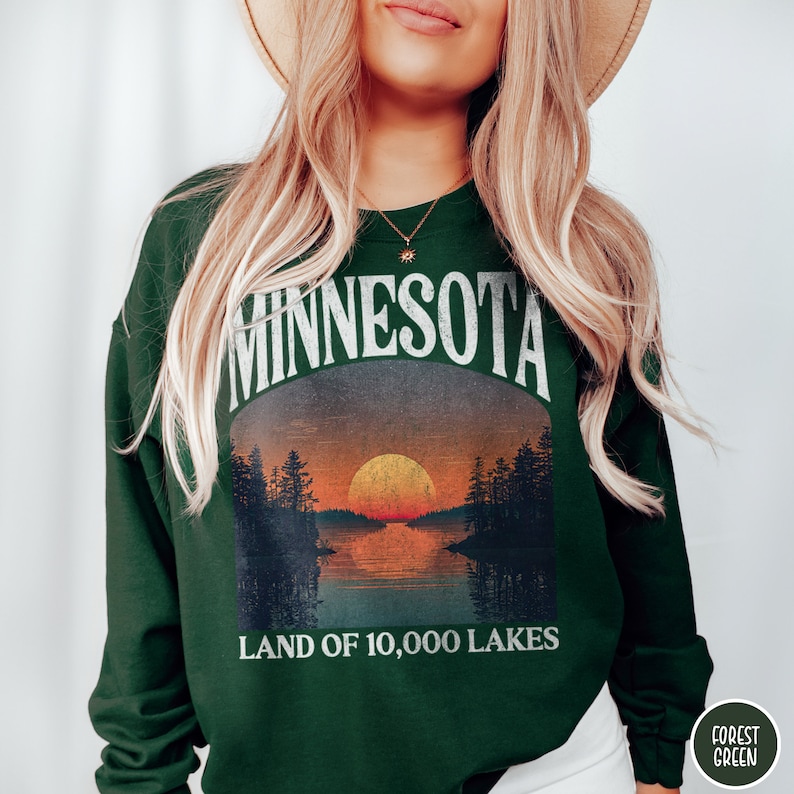 Minnesota Sweatshirt Midwest Crewneck Minnesota State Gift Midwest ...