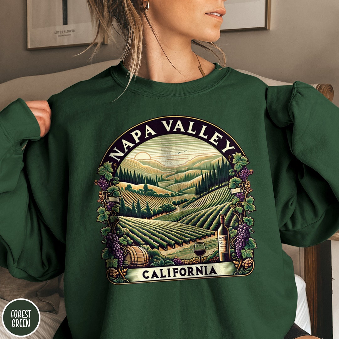 Napa Valley California Sweater Napa Valley Sweatshirt Winery Shirt Napa ...