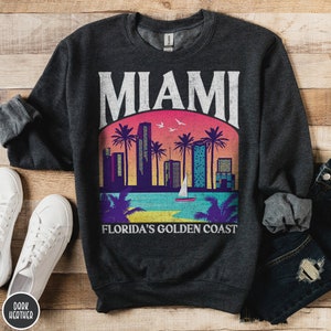 Miami Crewneck Miami Sweater Miami Beach Crewneck Miami Beach ...
