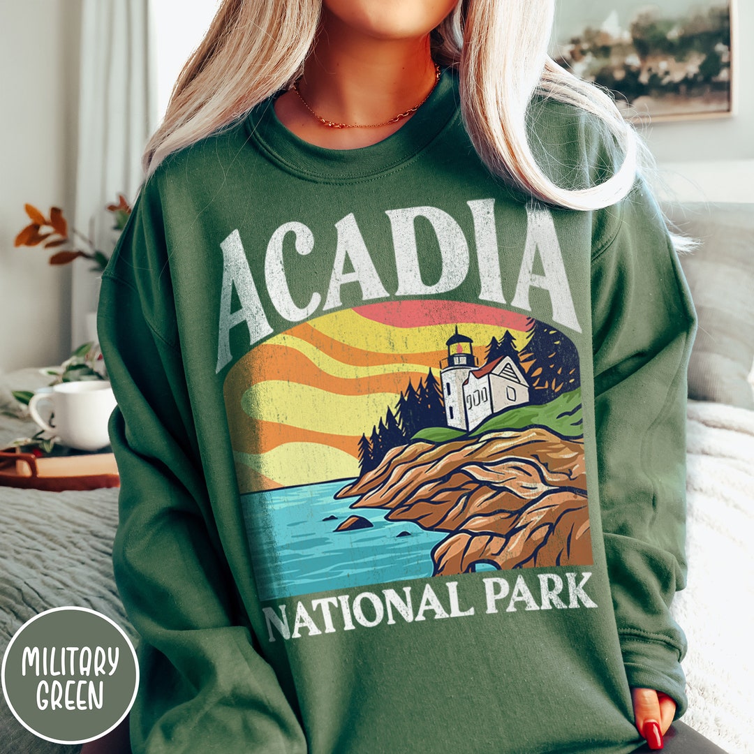 Acadia National Park Sweatshirt, Bar Harbor Maine Sweatshirt, Acadia ...