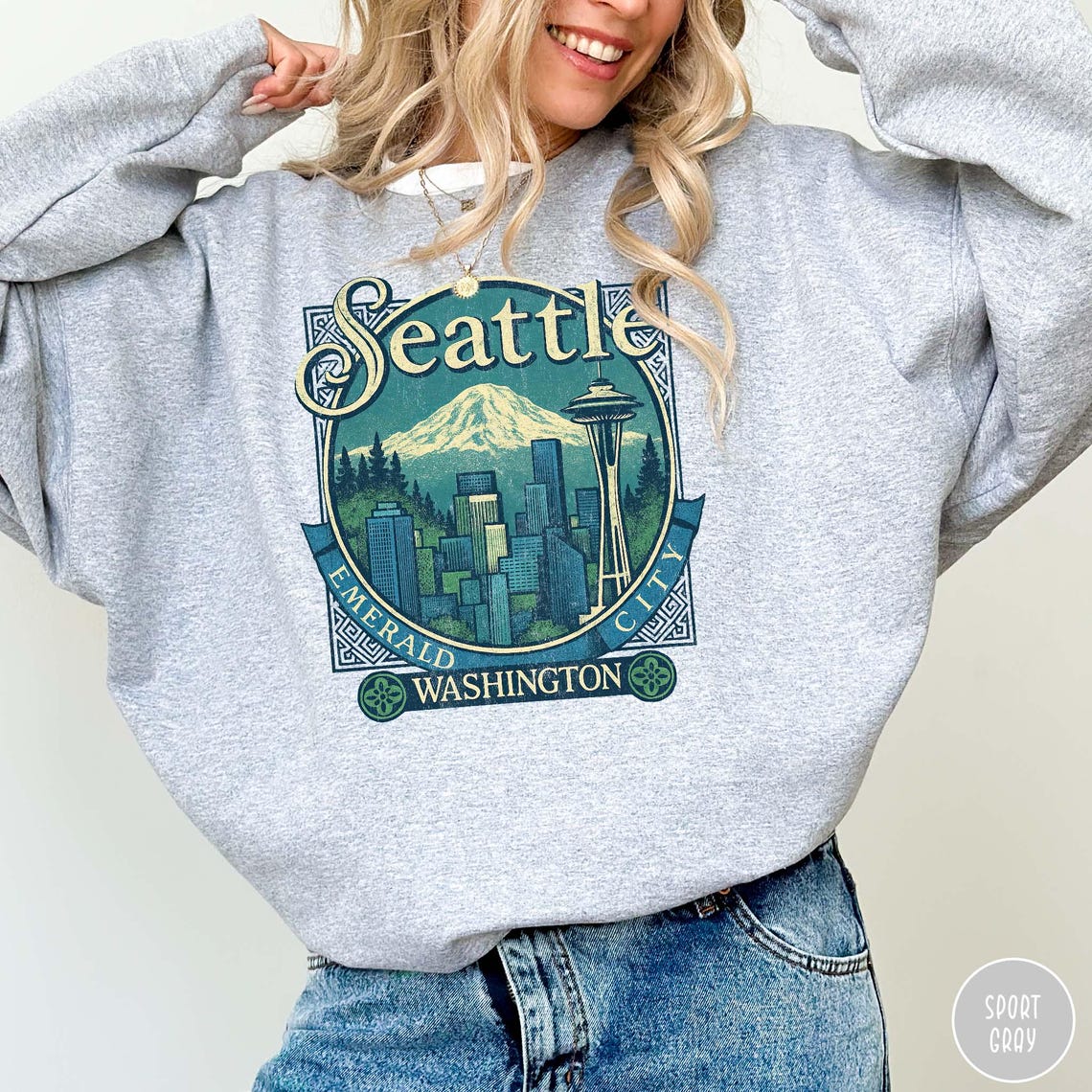 Seattle Sweatshirt PNW Washington State Sweatshirt Pacific Northwest ...