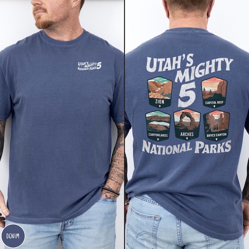 Utah National Park Shirt Utah Mighty Five Hiking Shirt Zion Bryce ...