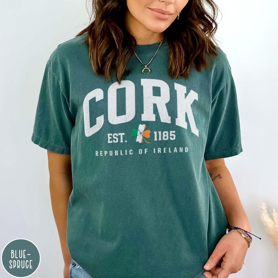 Cork Ireland Shirt Varsity Shirt Cork Gift Lucky Irish T-shirt Ireland ...