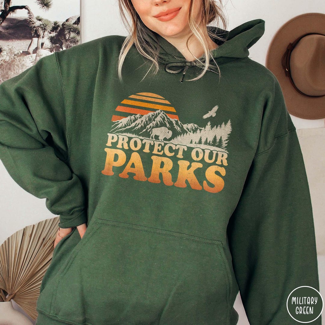 Protect Our Parks Vintage National Parks Hoodie US National Parks ...