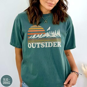 Outsider Shirt Hiking Shirt Mountain Crewneck Outsider Life Tee Nature ...