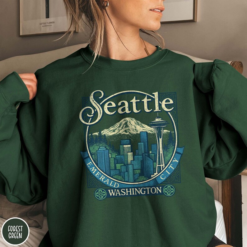 Seattle Sweatshirt PNW Washington State Sweatshirt Pacific Northwest ...