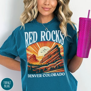 Red Rocks Colorado Shirt Music Festival Tee Denver Colorado Crewneck ...