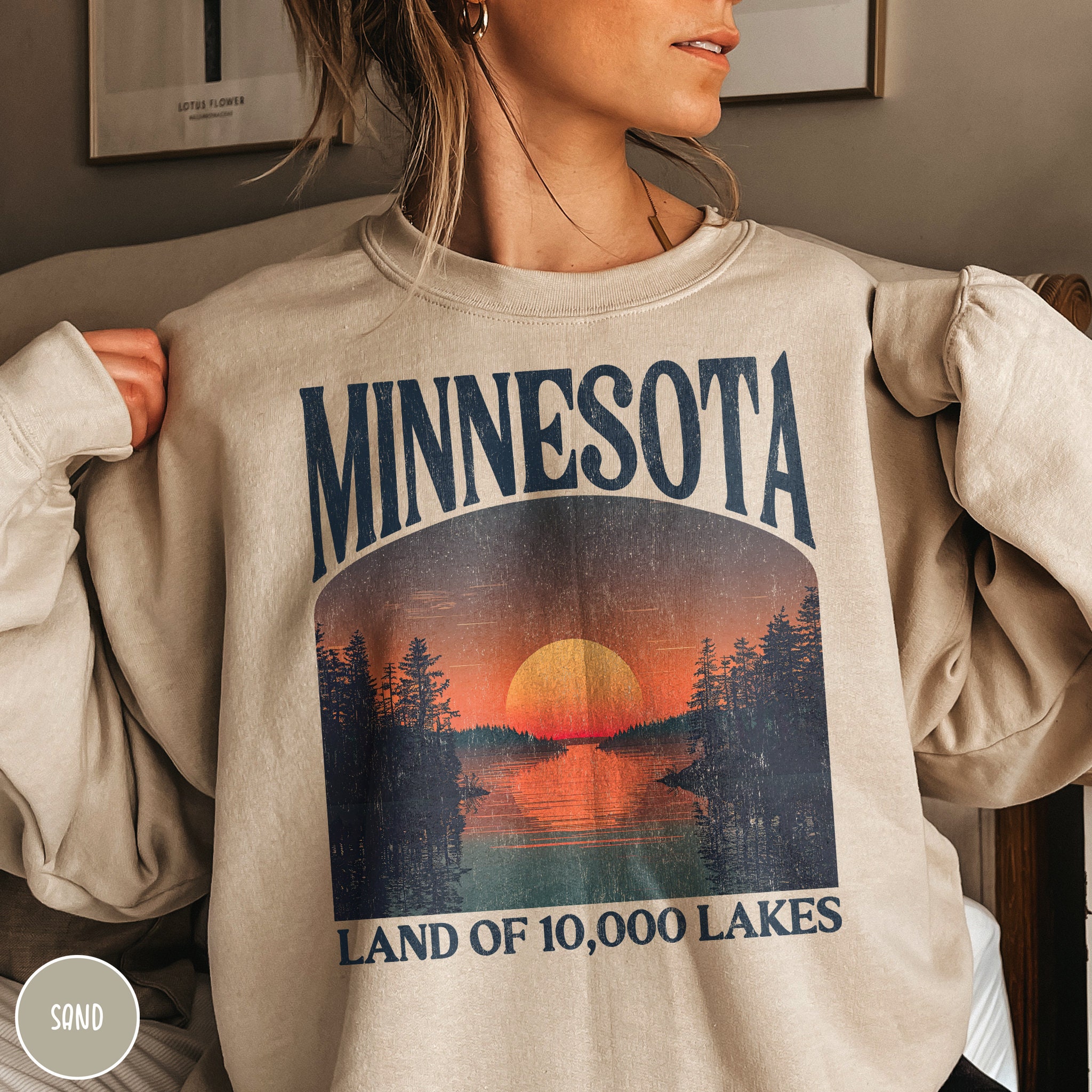 Minnesota Sweatshirt Midwest Crewneck Minnesota State Gift Midwest ...