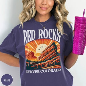 Red Rocks Colorado Shirt Music Festival Tee Denver Colorado Crewneck ...