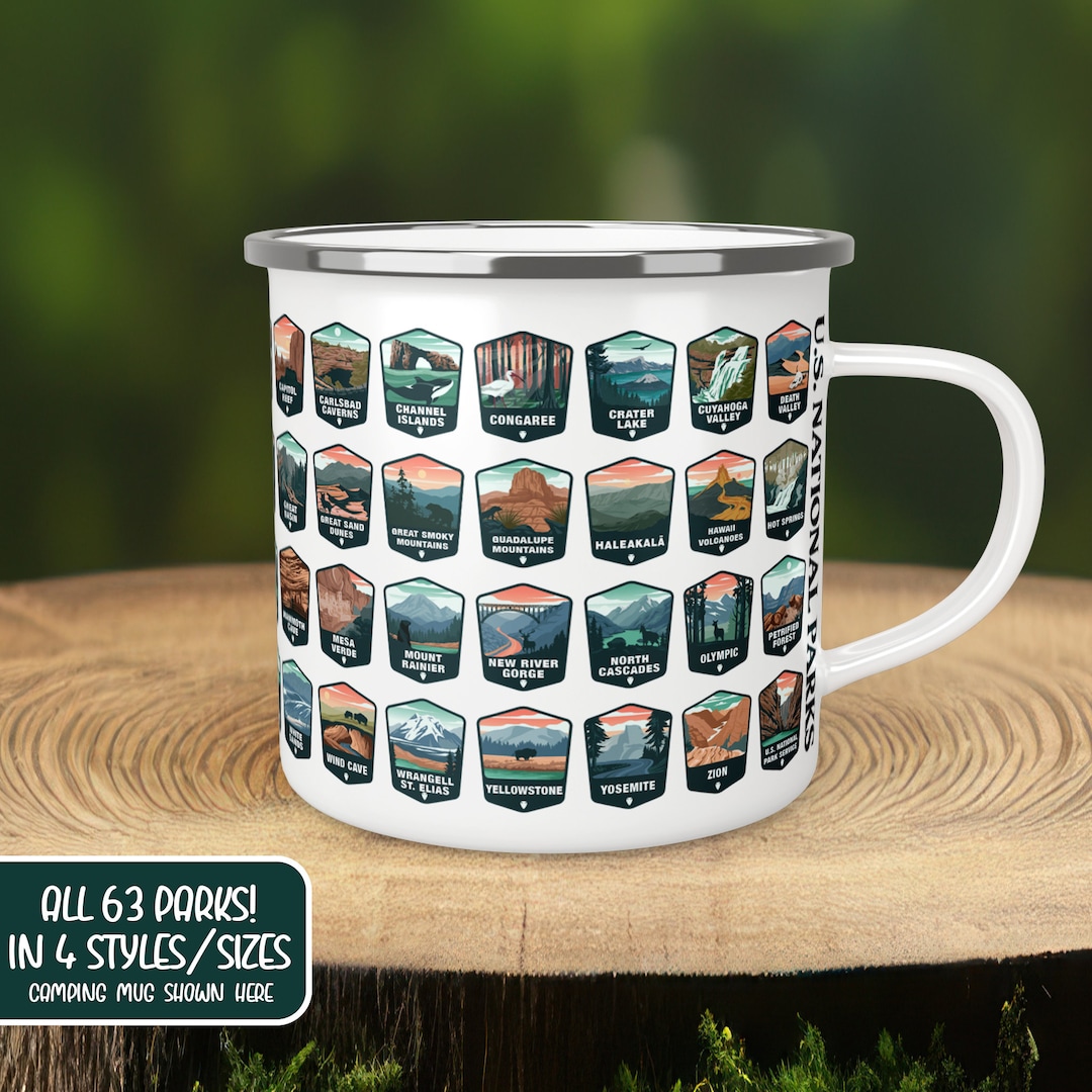US National Parks Camping Mug for Camper Gift for Hiker Outdoors Person ...
