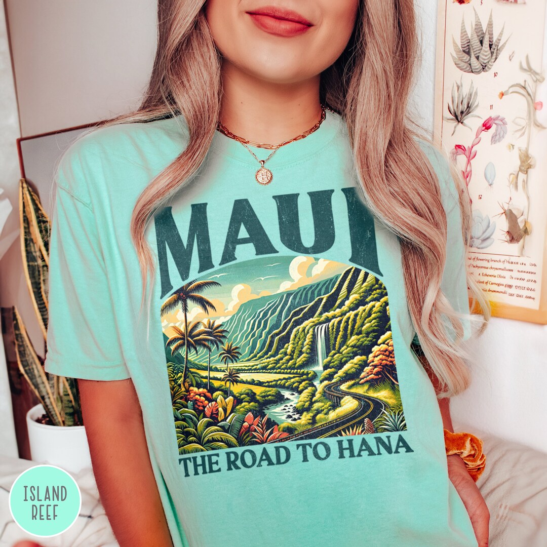 Maui Shirt Hawaii Crewneck Lahaina Hana Aloha State T-shirt Island Tee Oversized Beach Shirt ...