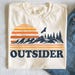 Outsider Shirt Hiking Shirt Mountain Crewneck Outsider Life Tee Nature ...
