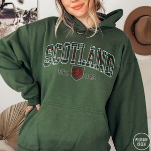 Scotland Varsity Hoodie Scotland Sweatshirt Plaid Sweatshirt Scottish ...