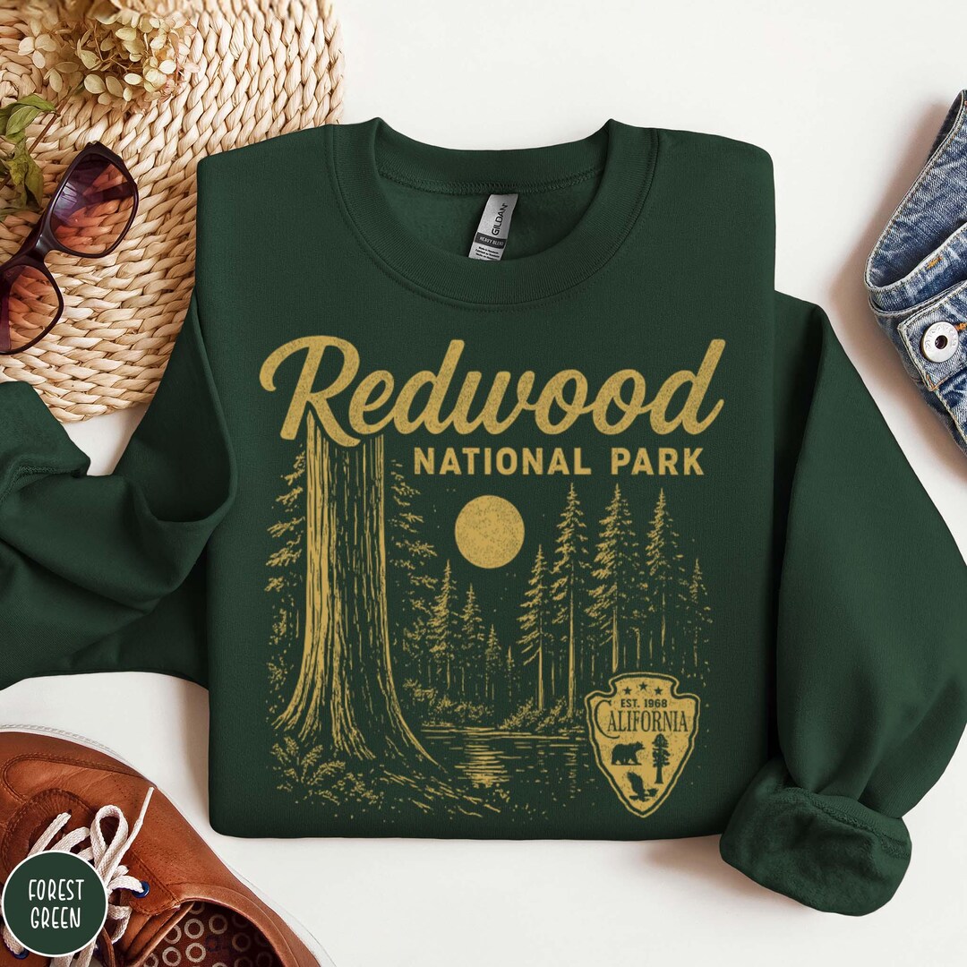 Redwood National Park Sweatshirt California Redwood Tree Shirt ...
