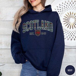 Scotland Varsity Hoodie Scotland Sweatshirt Plaid Sweatshirt Scottish ...