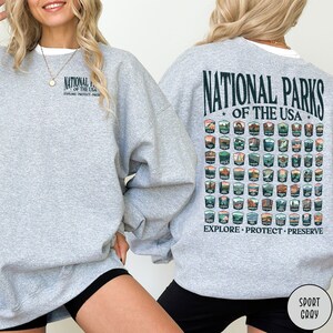 63 National Parks Sweatshirt USA National Parks Gift National Parks ...