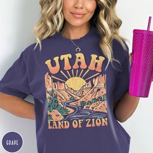 Utah Shirt Zion National Park Shirt Zion Crewneck Hiking Tee Utah State ...