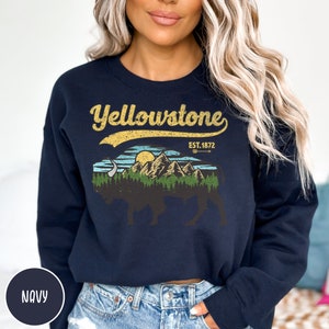Yellowstone Sweatshirt, Buffalo Sweatshirt, Yellowstone National Park ...