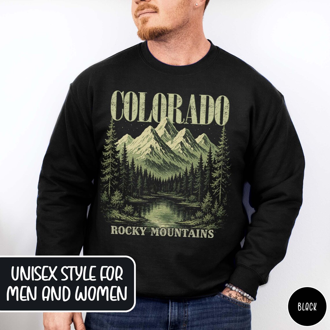 Colorado Rocky Mountain Retro Colorado Traveler Sweater Ski Trip ...